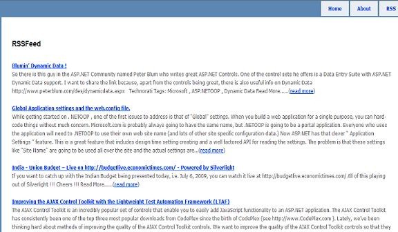 Asp.Net MVC Framework – RSSFeed